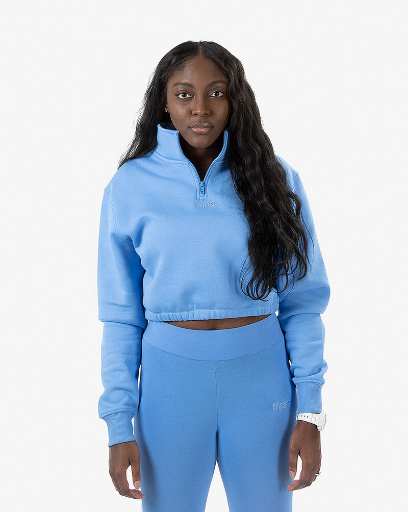 Shop SNIPES Small Logo Essential 1/4 Zip SNQ122002W-PRO blue | SNIPES USA