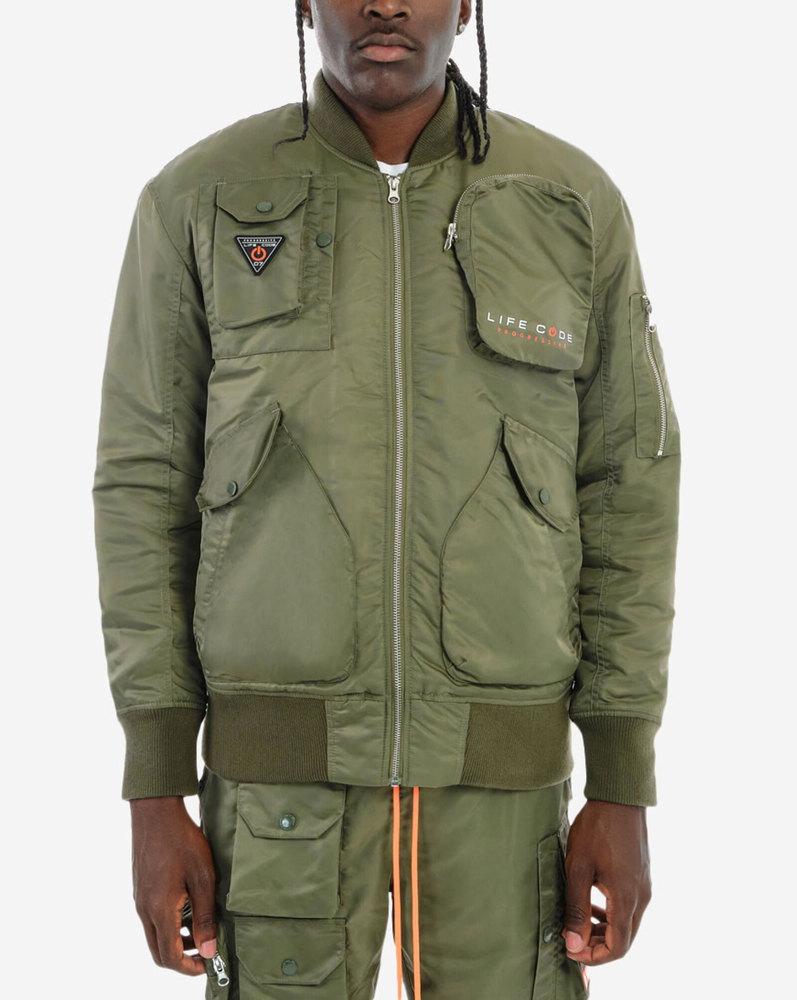 Shop Life Code Bomber Jacket 23J40-OV green | SNIPES USA