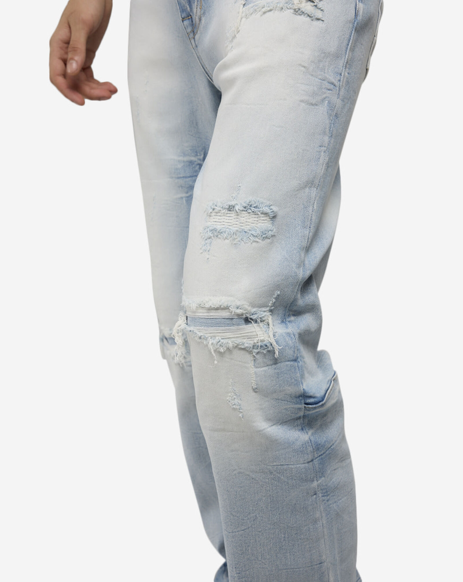 Shop Smoke Rise Straight Rip Repair 5 Pocket Jean JP24108SNZ-BLU blue ...