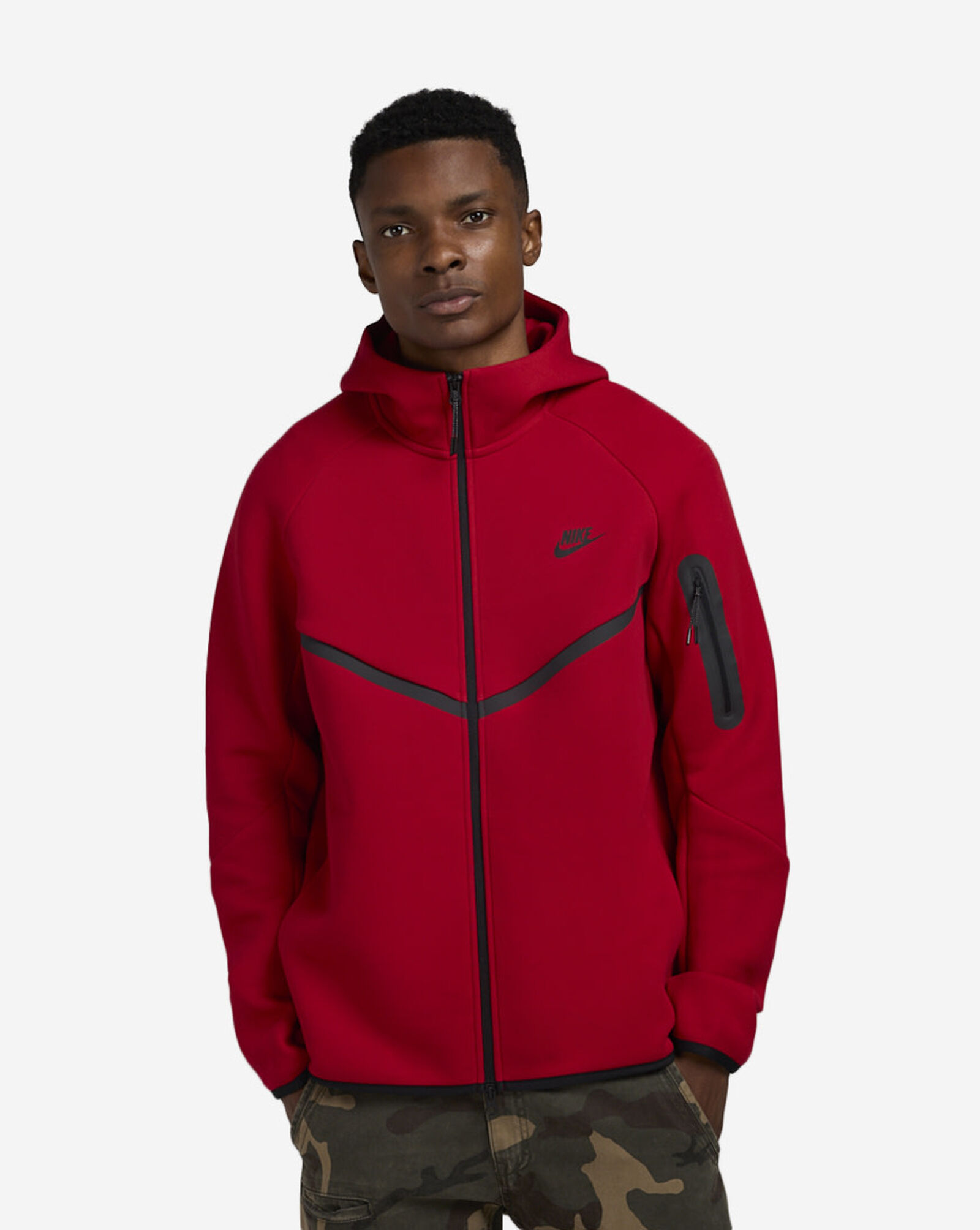 Shop Nike Tech Fleece Full-Zip Hoodie HV0949-687 red | SNIPES USA