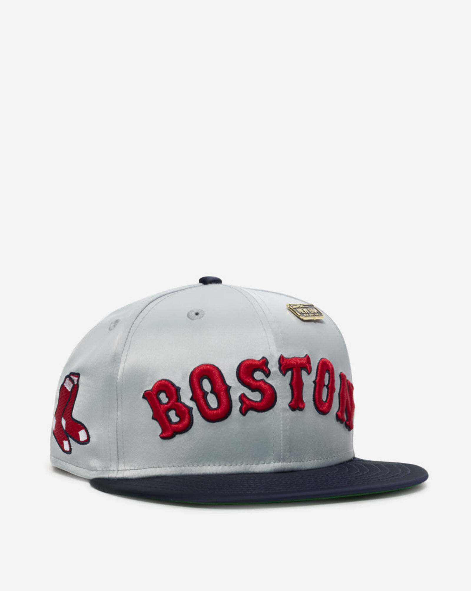 Shop New Era 59Fifty Boston Red Sox Satin Fitted Hat 60623212 grey ...