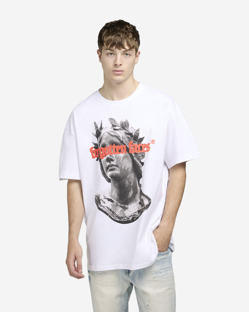 Shop Forgotten Faces Faded Logo Statue Tee FOF0132-WHT white | SNIPES USA