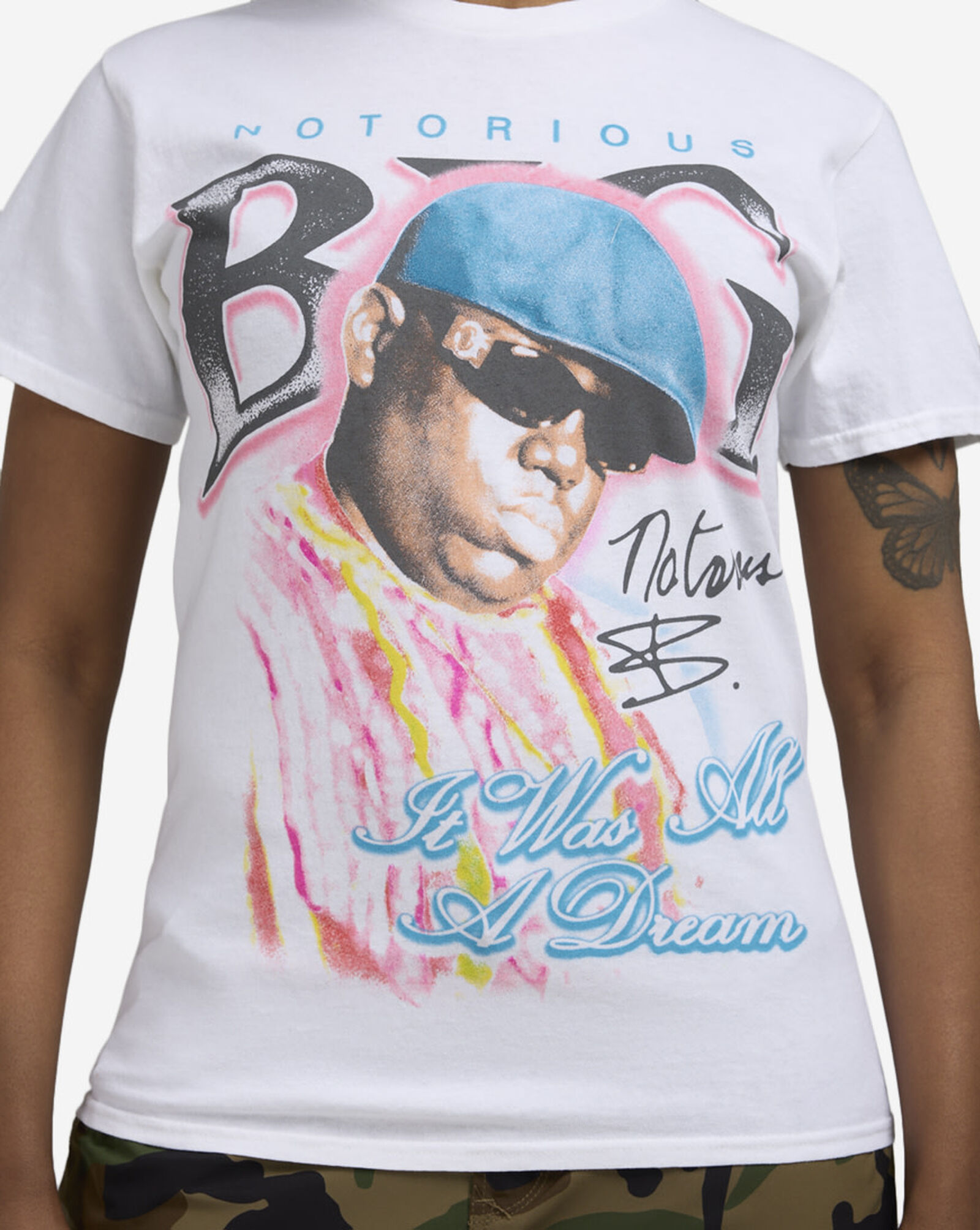 Shop Graphic Tees Biggie Neon Tee BSL139272 cream | SNIPES USA