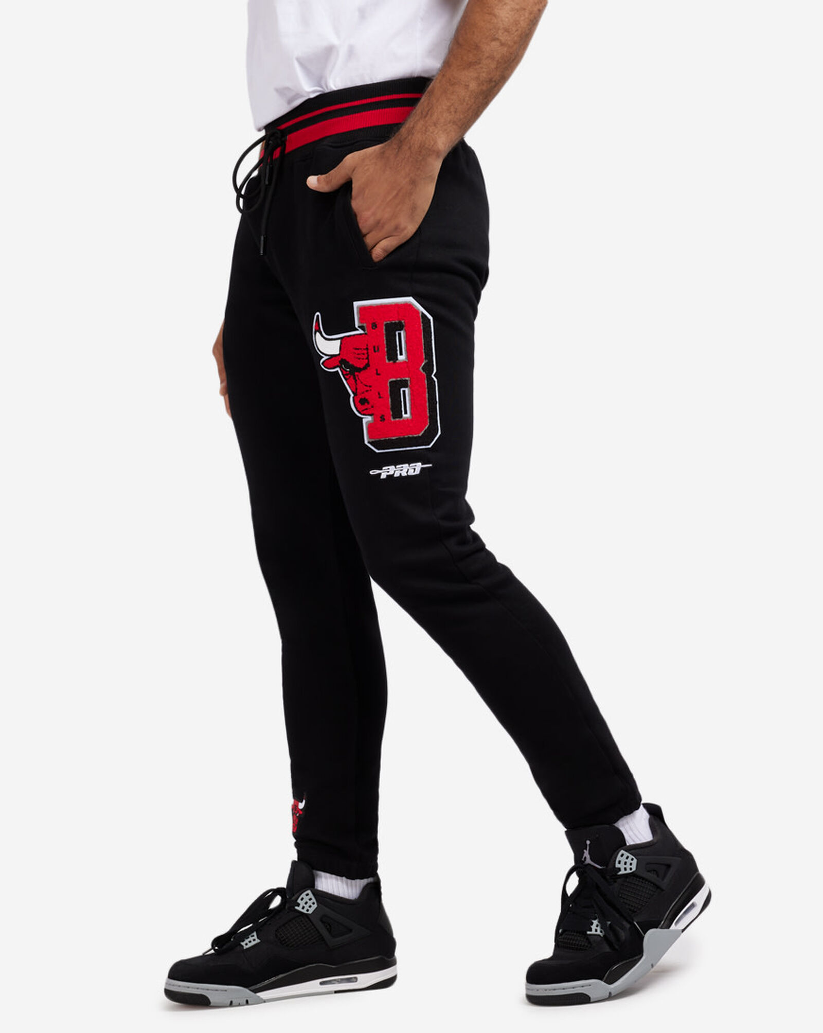 Shop PRO STANDARD Chicago Bulls Logo Sweatpants BCB454219-BKR black ...