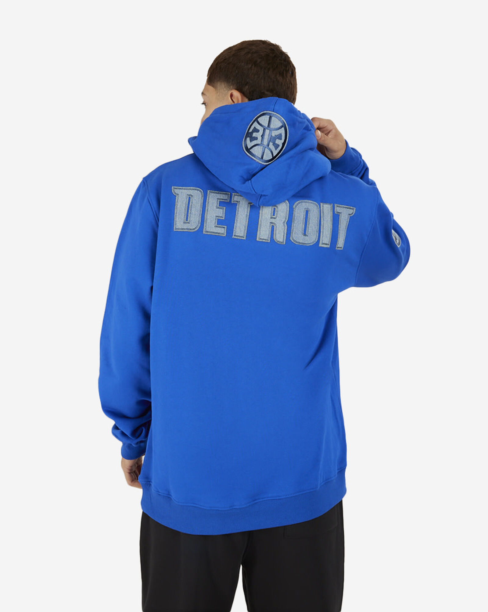 Shop PRO STANDARD Detroit Pistons Denim Hoodie BDP5510385-RYB blue ...