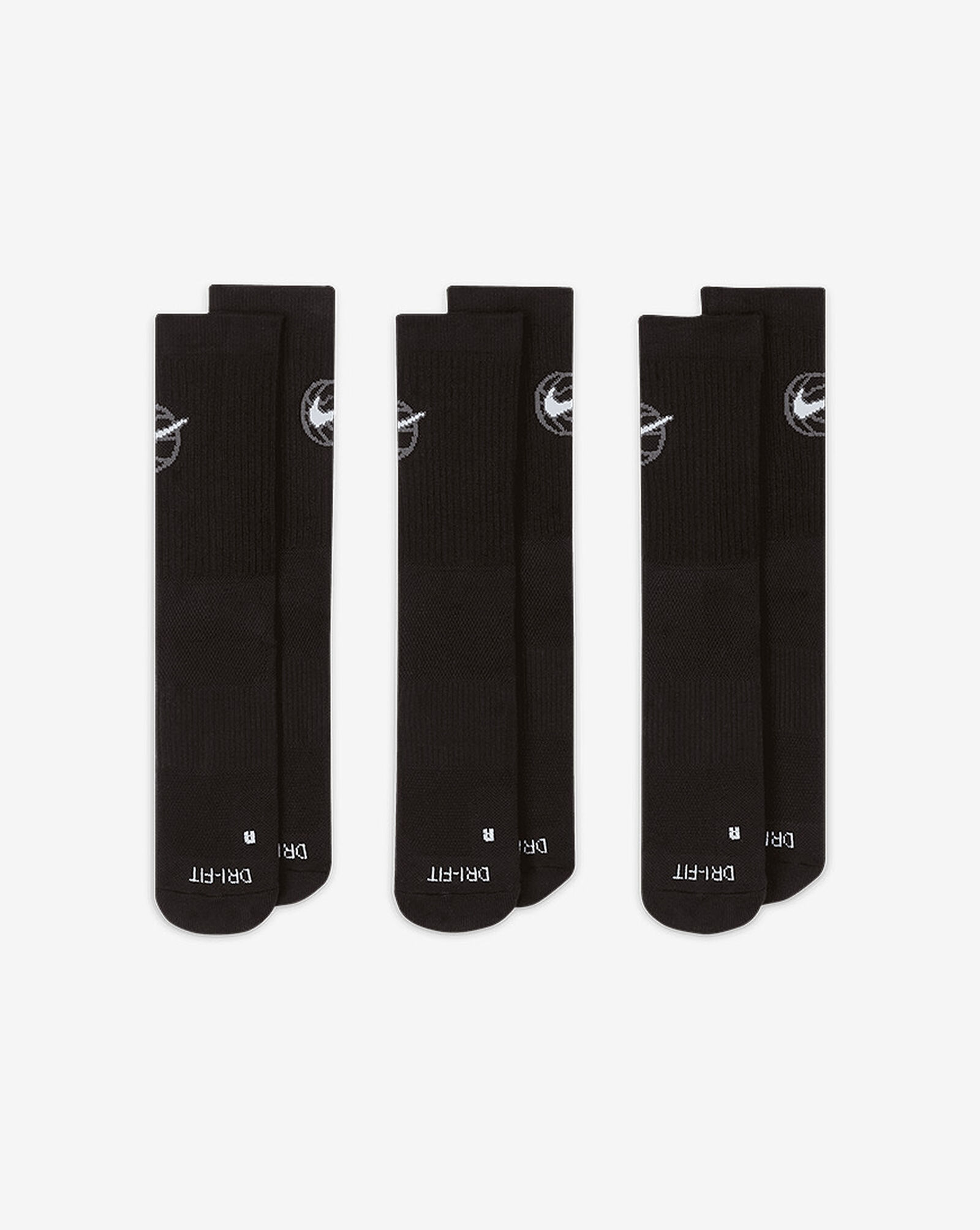 Shop Nike 3Pk Everyday Bball Crew Socks DA2123-010 black | SNIPES USA