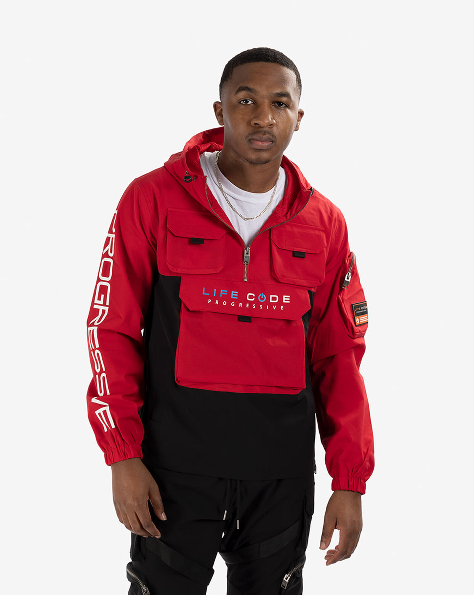 Shop Life Code Nylon Tactical Windbreaker 13J03-RD red | SNIPES USA