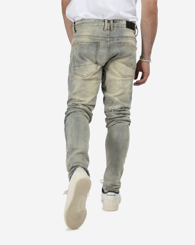 Shop Smoke Rise Laser Rip Denim Jeans JP-22503-IBL blue | SNIPES USA