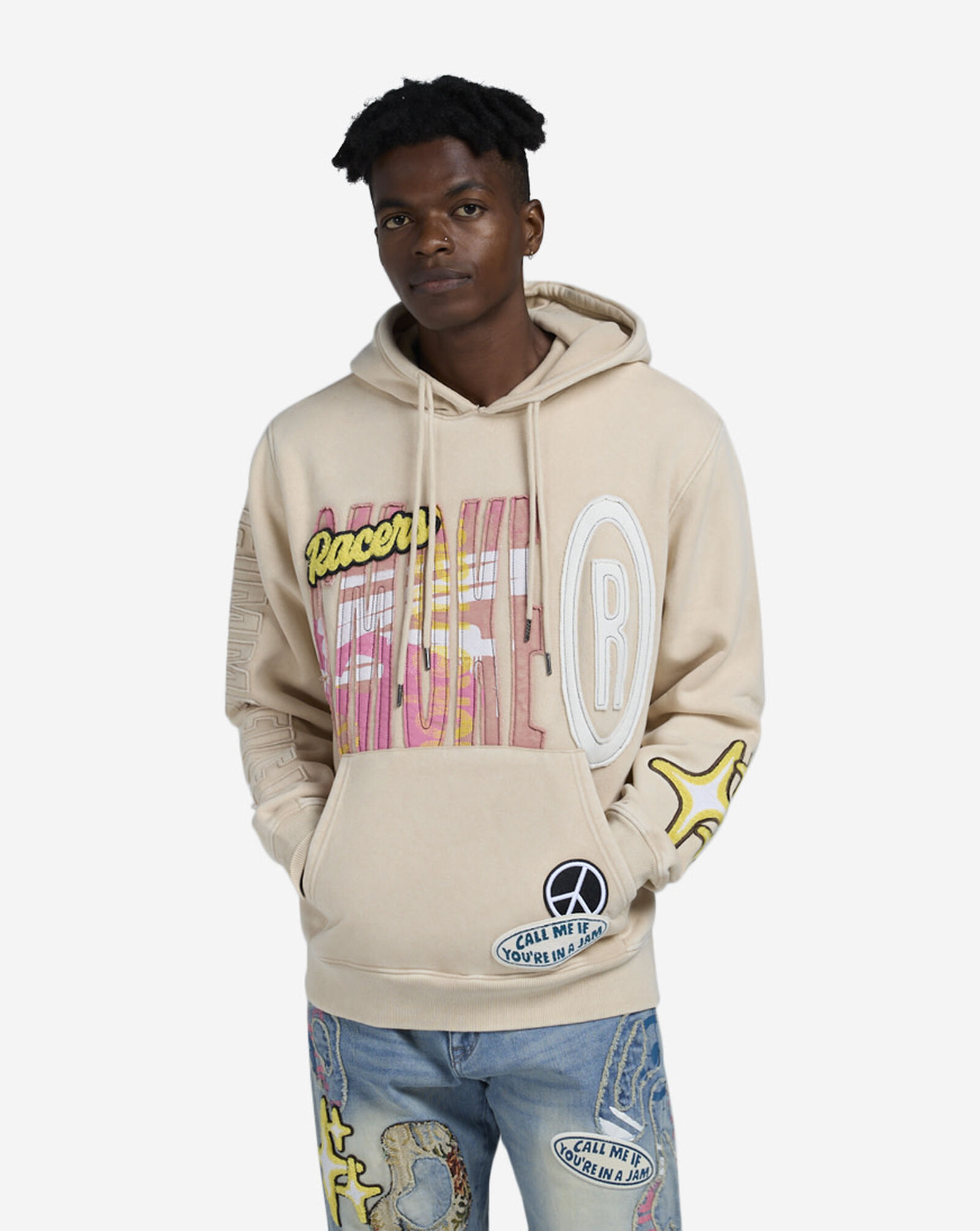 Shop Smoke Rise Rhinestone Dystopia Hoodie FO24559SN-CLY brown | SNIPES USA