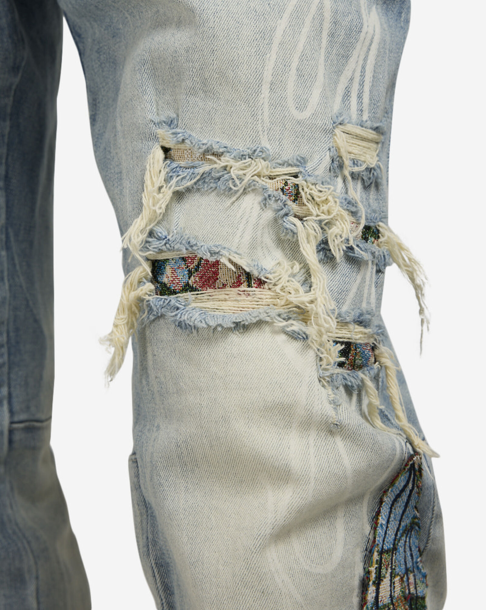 Shop Smoke Rise Tapestry Flame Fashion Straight Jeans JP25114SNZ-BLU ...