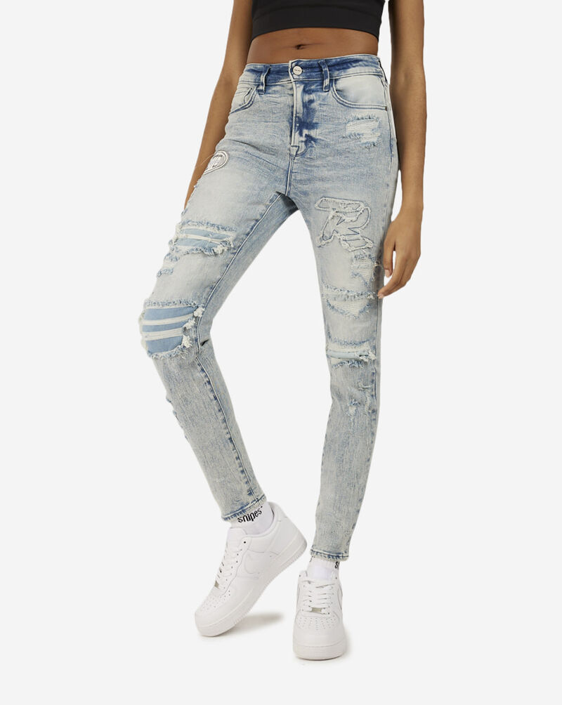 Shop Smoke Rise Racing Skinny Jeans AP23510SN-LOW blue | SNIPES USA