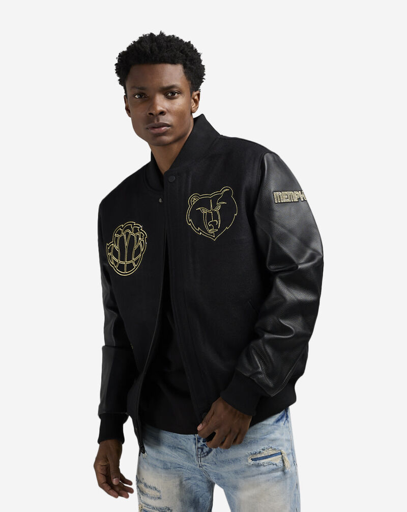 Shop PRO STANDARD Black and Gold Memphis Grizzlies Varsity Jacket ...
