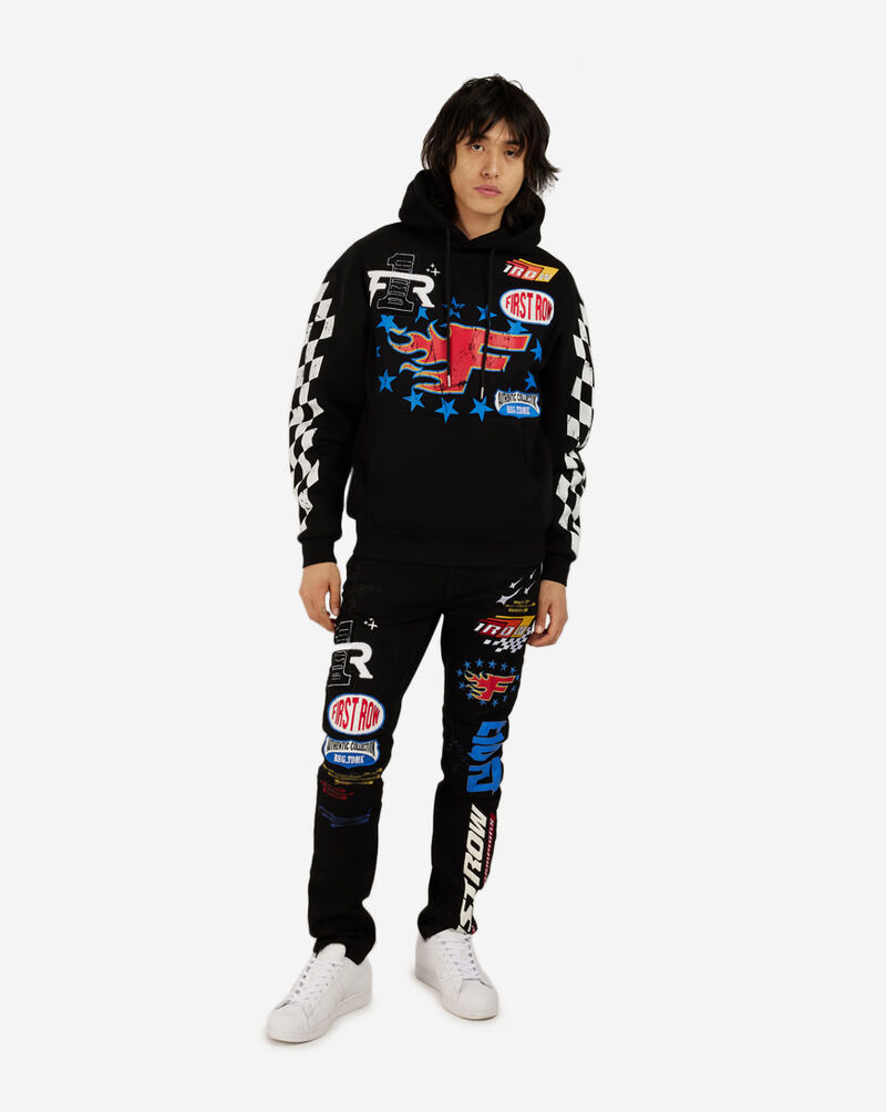 Shop First Row Racing Graphic Fleece Hoodie FRF2460S-BLK black | SNIPES USA