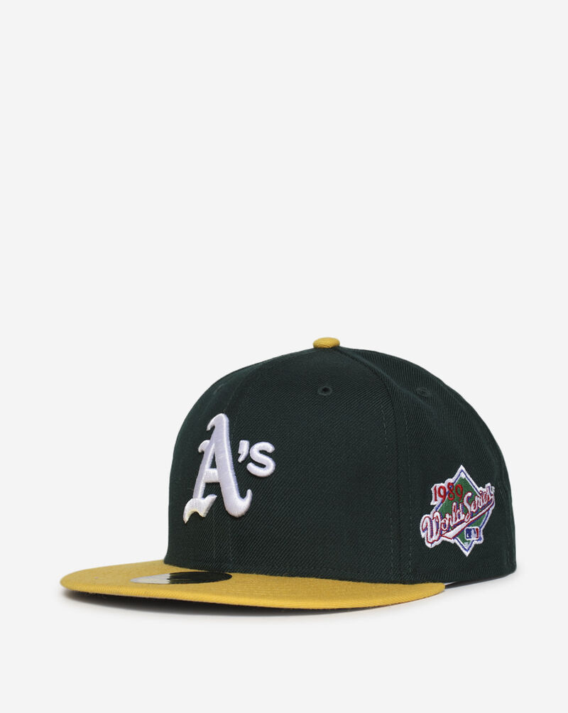 Shop New Era 59Fifty Oakland Athletics 89 World Series Fitted Cap ...