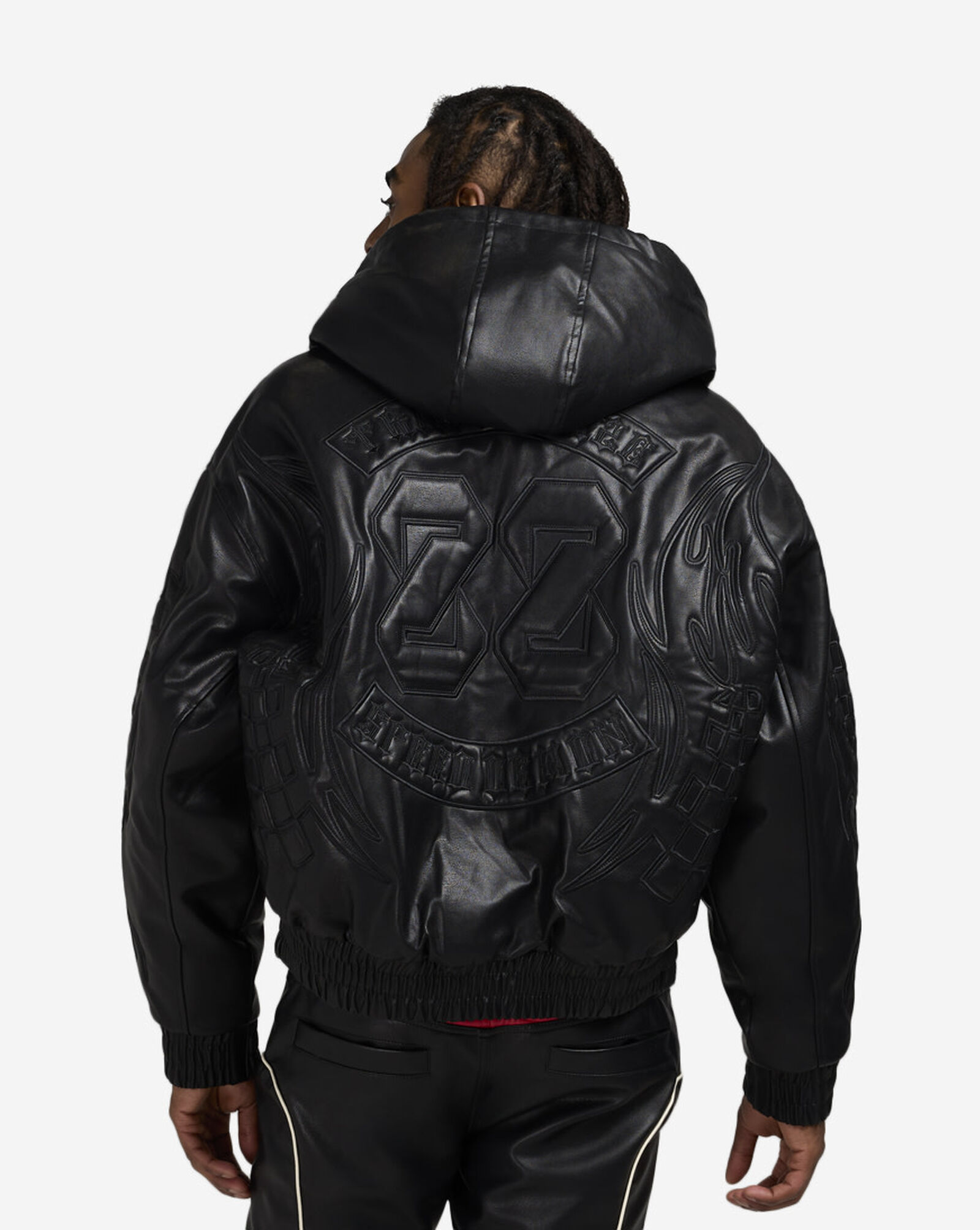 Shop Smoke Rise Racing PU Hooded Jacket OH25685SN-BLK black | SNIPES USA