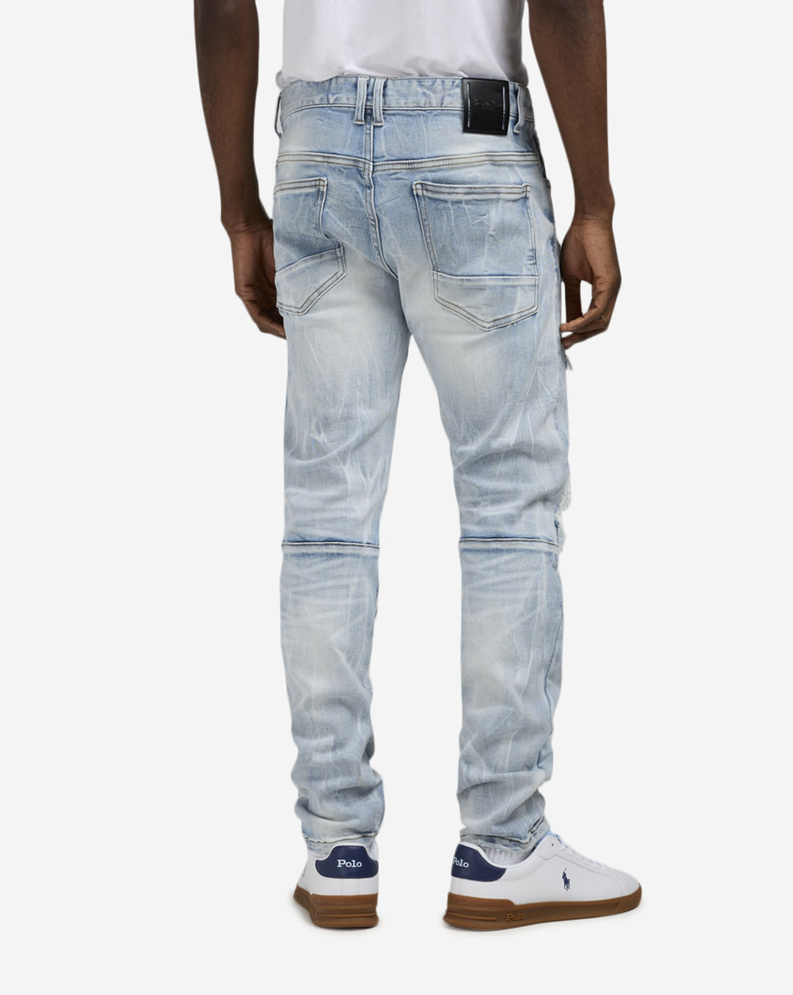 Shop Smoke Rise Vintage Wash 5Pkt Slim Jeans JP25504SN-BLU blue ...