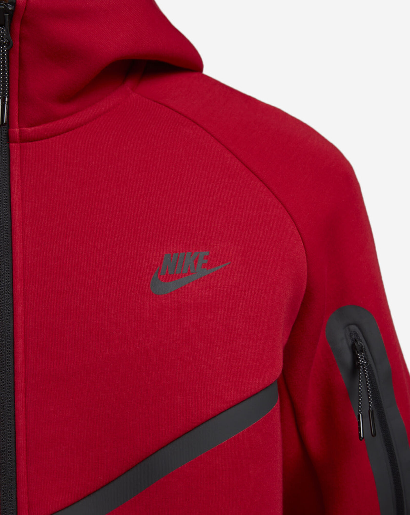 Shop Nike Tech Fleece Full-Zip Hoodie HV0949-687 red | SNIPES USA