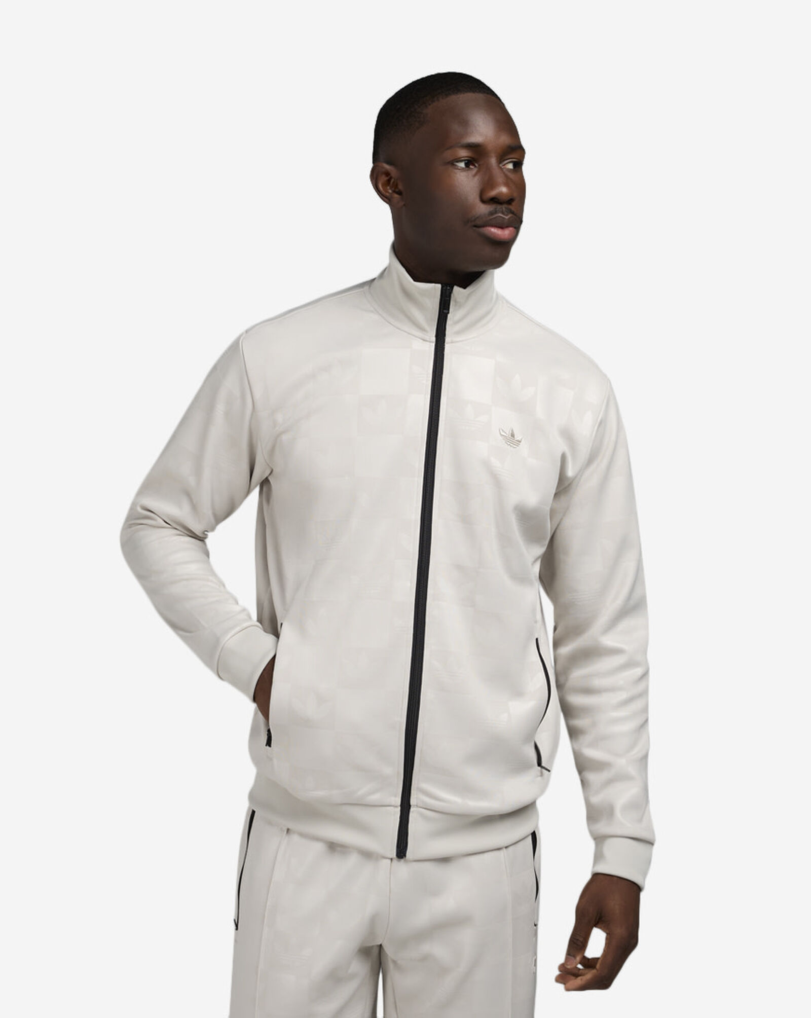 Shop adidas Monogram All Over Print Regular Track Jacket JY2980 brown ...