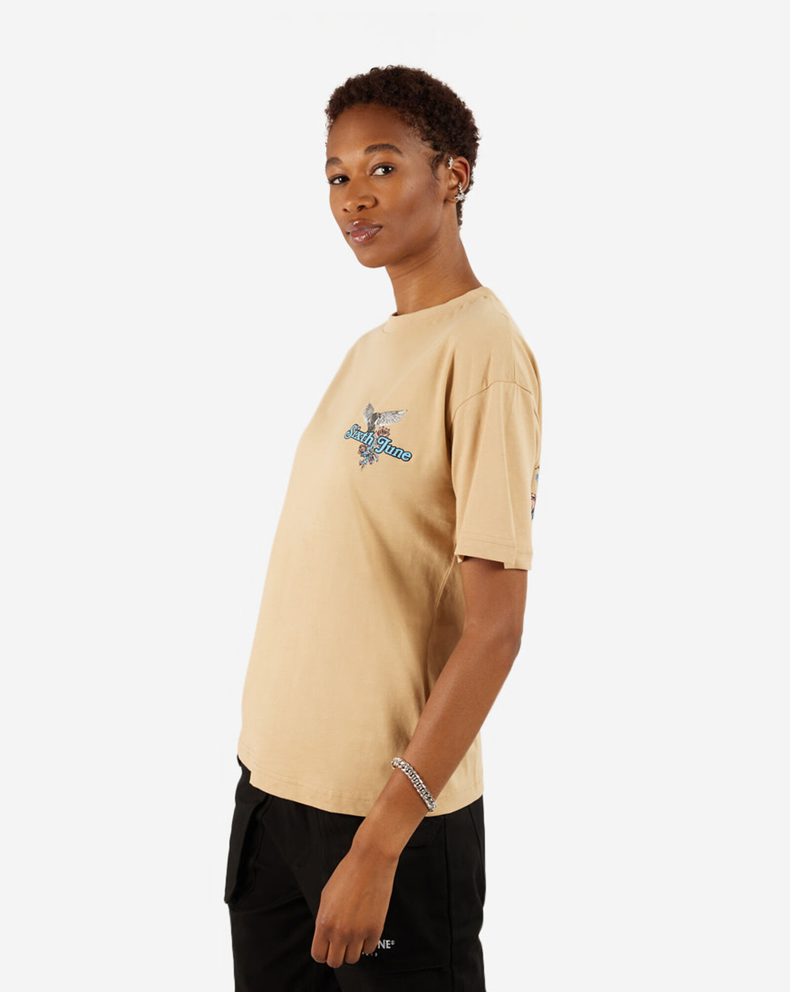 Shop Sixth June Love Yourself Graphic Tee 34078-CAME beige | SNIPES USA
