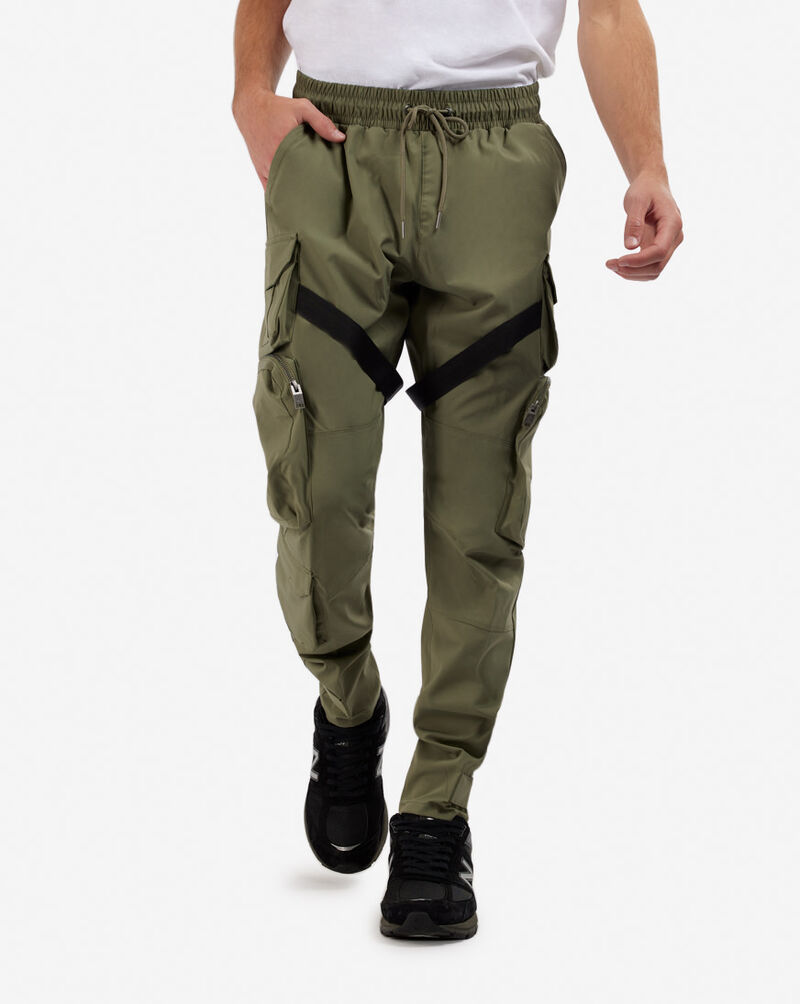 Shop Life Code Nylon Cargo Pants 13P03-OV green | SNIPES USA