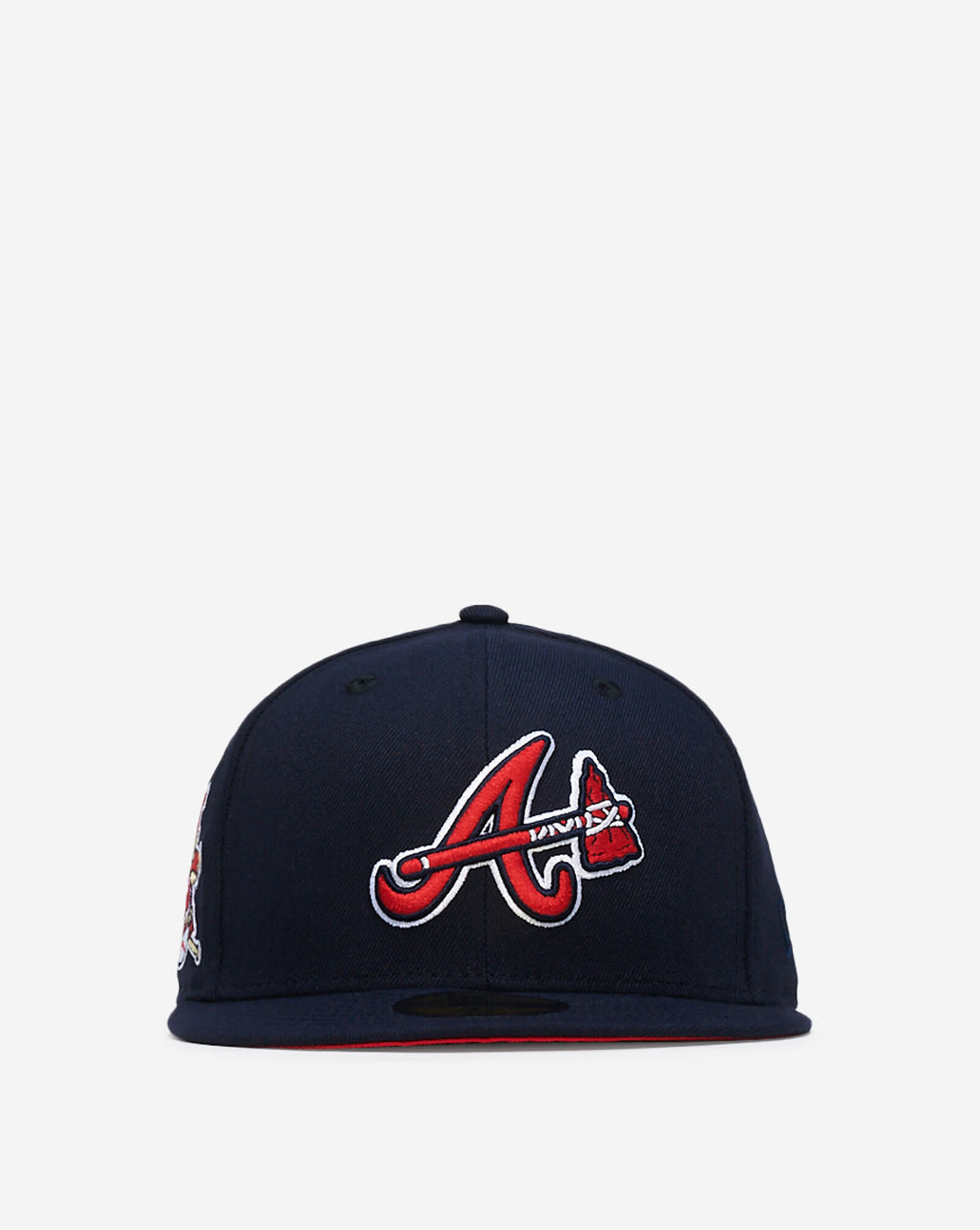 Shop New Era 59Fifty Atlanta Braves Red Under Fitted Hat 70647879 red ...
