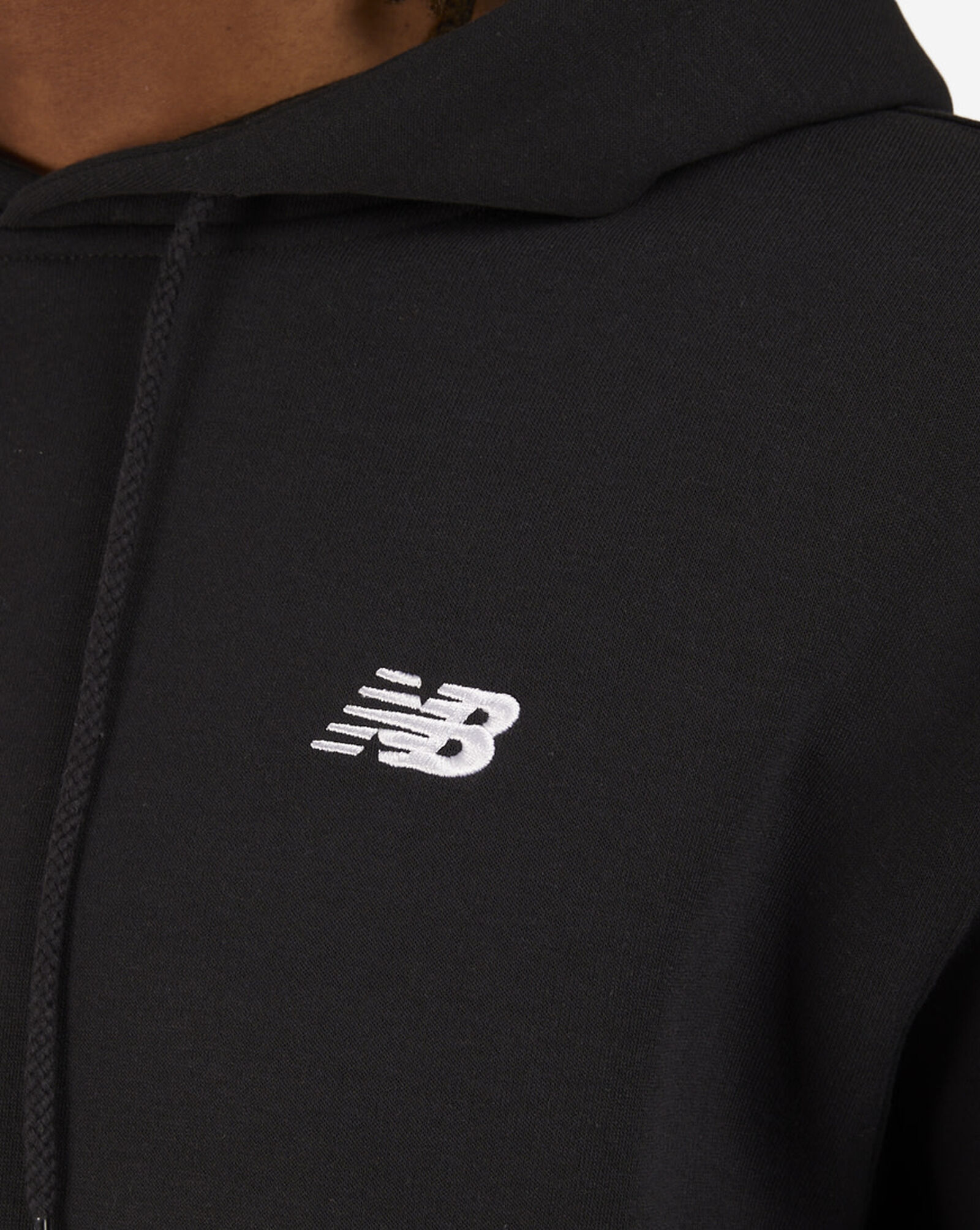 Shop New Balance Brushed Back Small Logo Hoodie MT41511-BK black ...