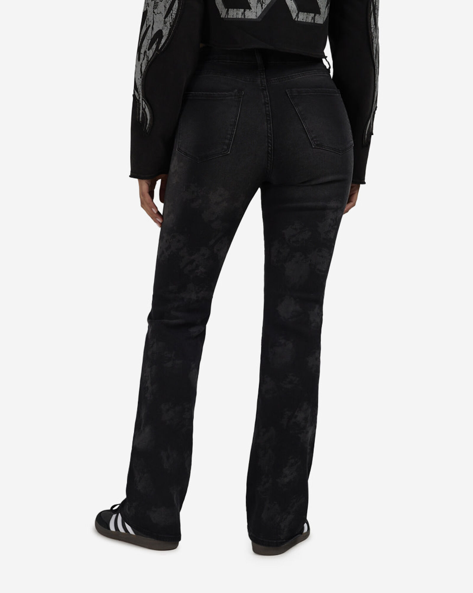 Shop Smoke Rise Boot Cut Cascade Stud Denim Jeans AP25890SNZ-CB black ...
