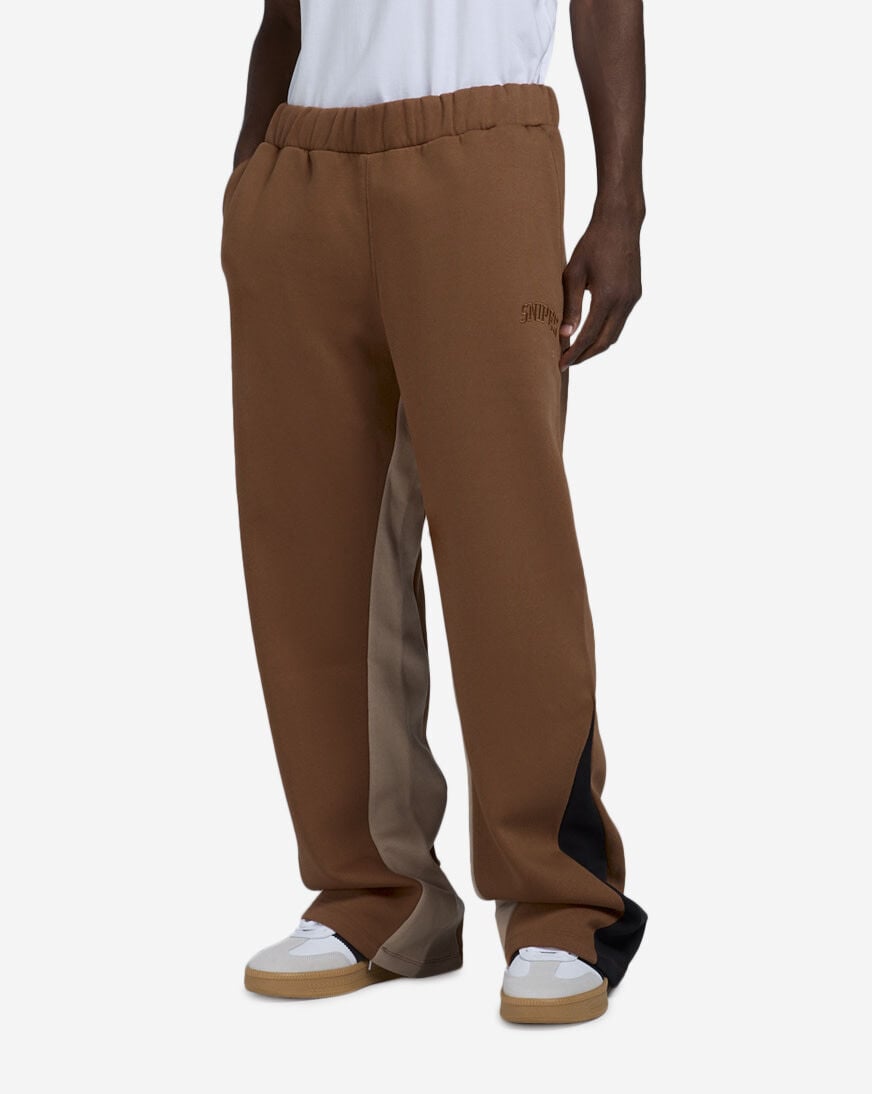 Shop SNIPES Contrast Flare Pants SNQ324004M-NUT brown Shop SNIPES Contrast Flare Pants SNQ324004M-NUT brown