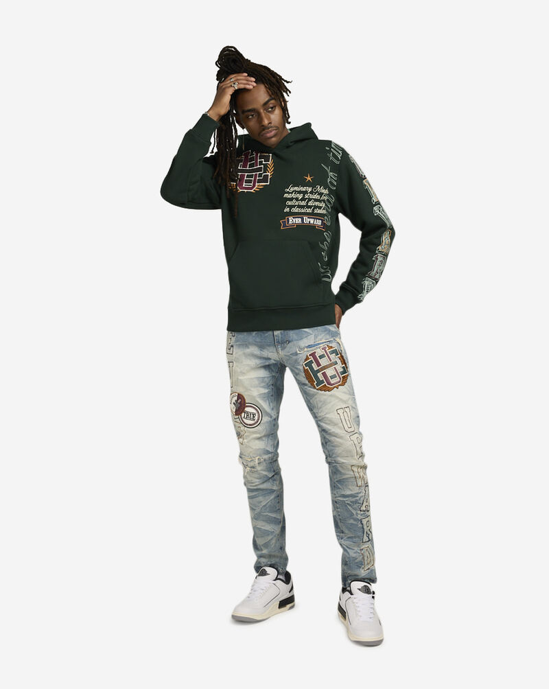 Shop Smoke Rise Varsity Hoodie FO24576SNZ-GRN green | SNIPES USA