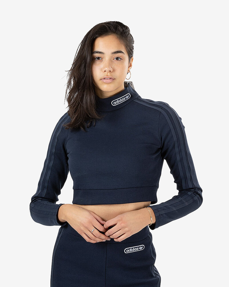 Shop adidas Retro Luxury Cropped Tee HL0056 blue | SNIPES USA
