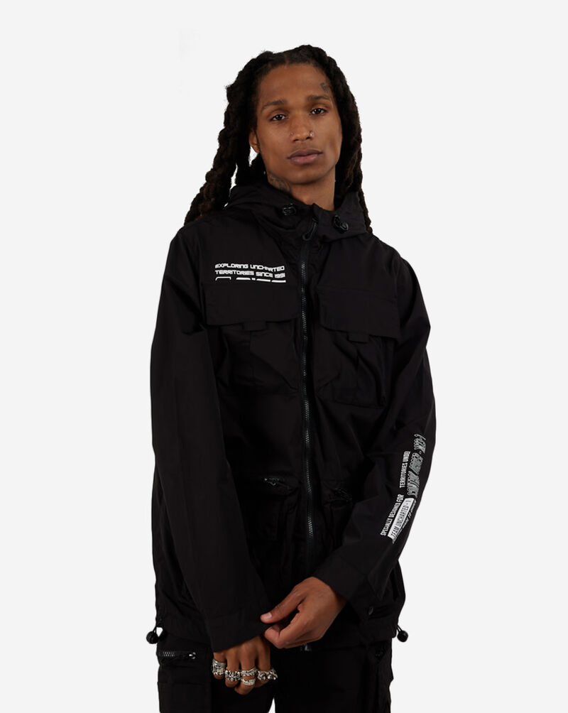 Shop Smoke Rise Nylon Utility Jacket WW23582SNZ-BLK black | SNIPES USA