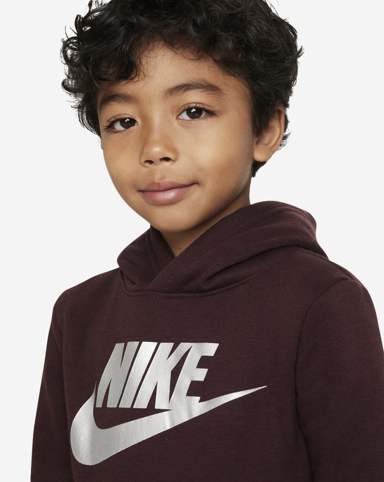 Shop Nike Kids' NSW Metallic Pullover Hoodie 86I446-R5Y red | SNIPES USA
