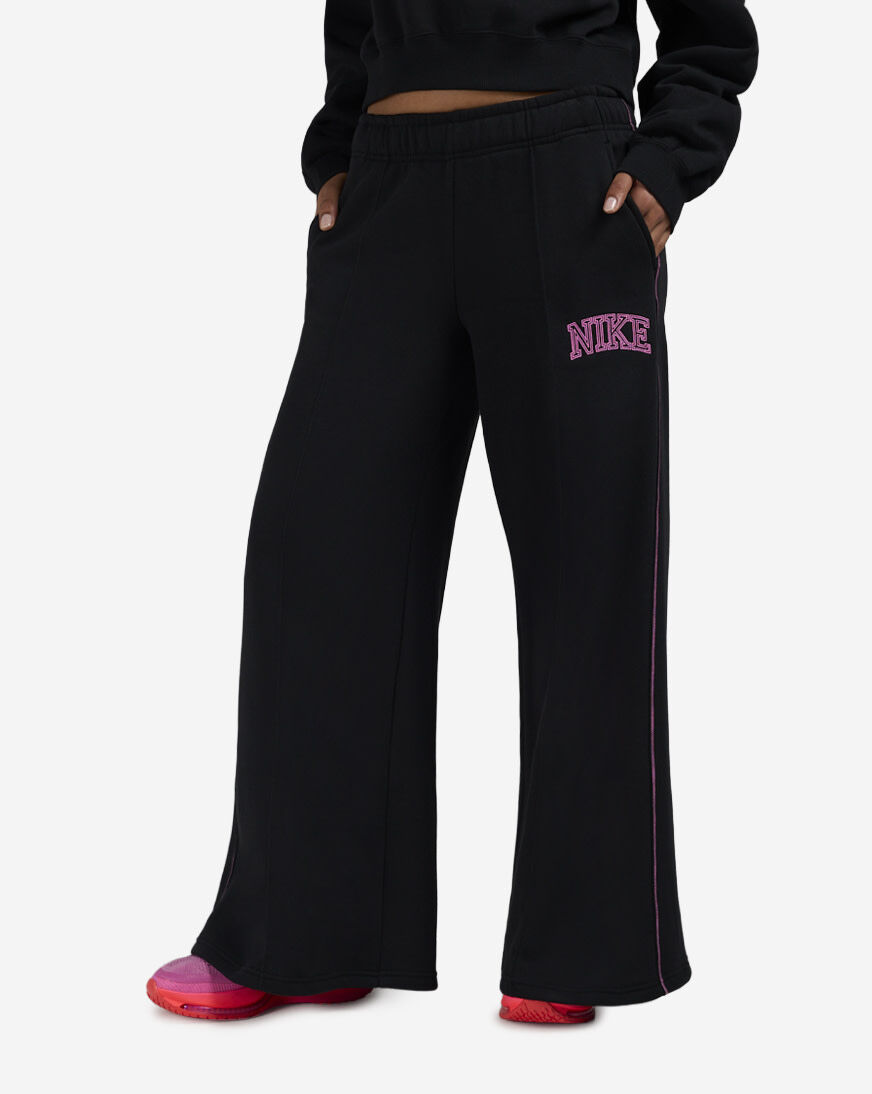 Shop Nike NSW Phoenix Fleece Wide-Leg Contrast Sweatpants IM7492
