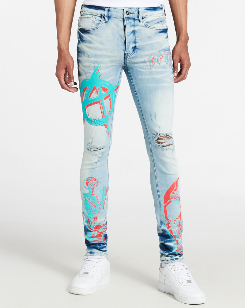 Shop GFTD LA Hunter Jeans HUNTER-LT blue | SNIPES USA