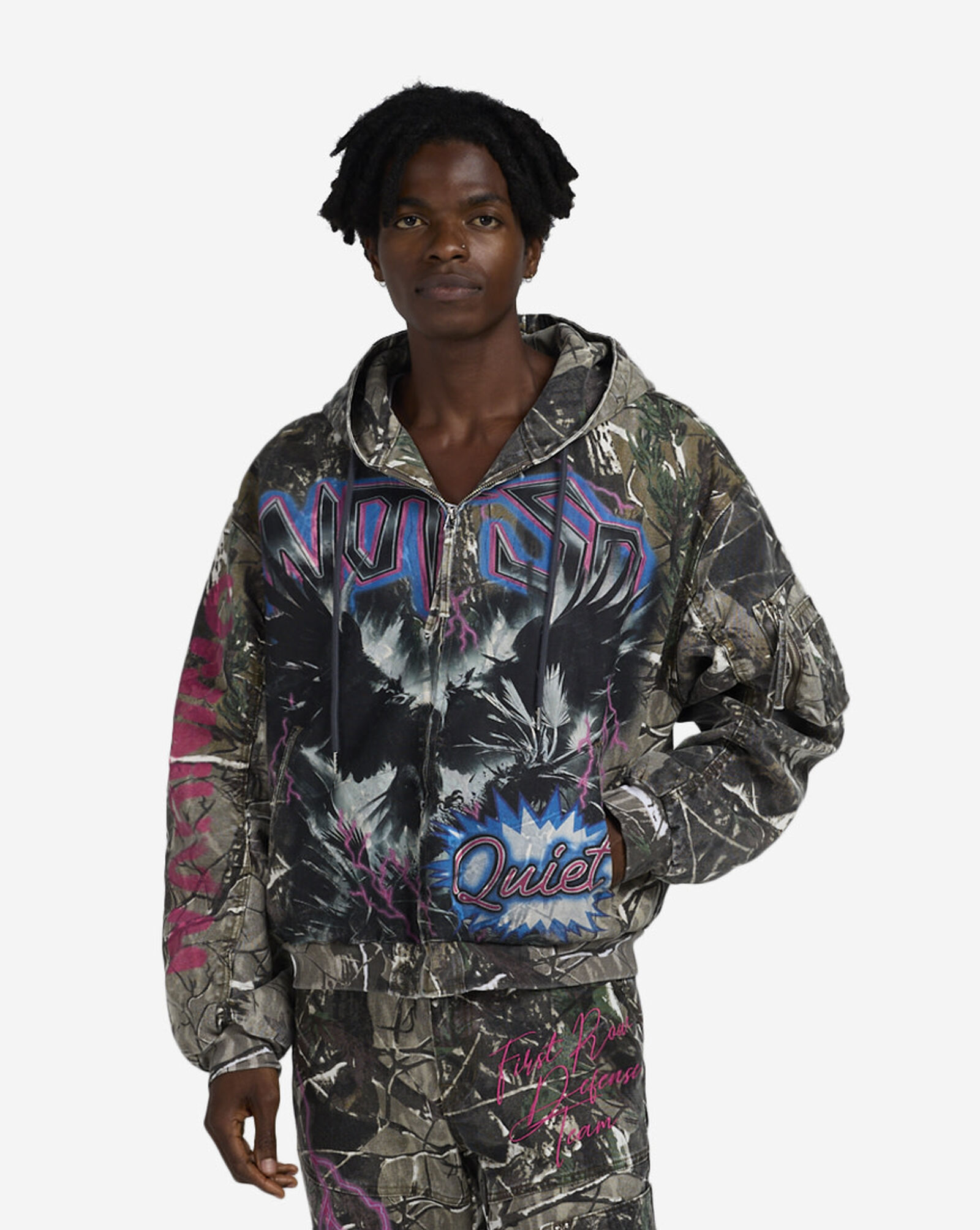 Shop First Row Real Tree Camo Hoodie Jacket FRJ2100S-CAM camo | SNIPES USA