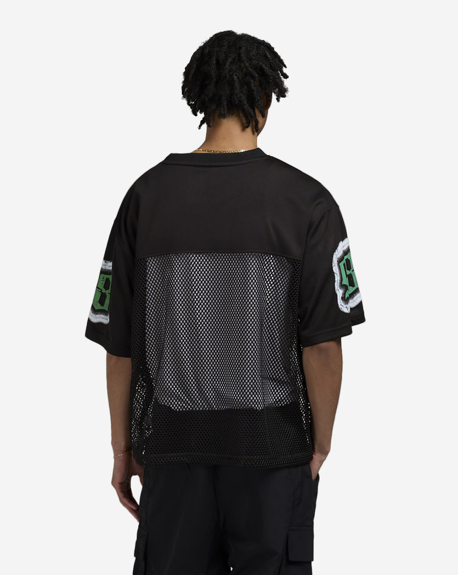 Shop Hudson Screaming Skull Cropped Mesh Tee E1134568-BLK black ...