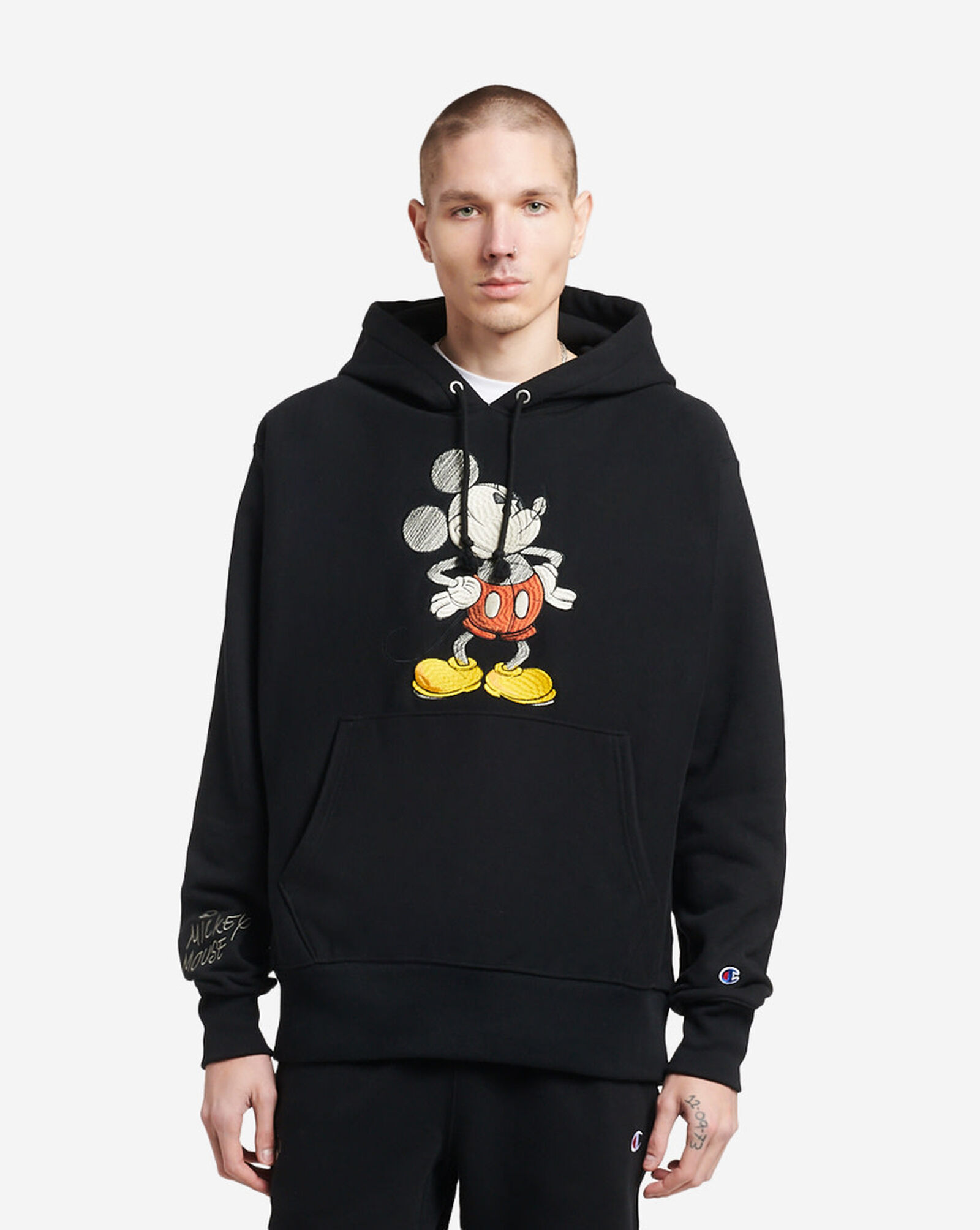 Shop Champion Reverse Weave Micky Mouse Pullover Hoodie GF510592178-003 ...