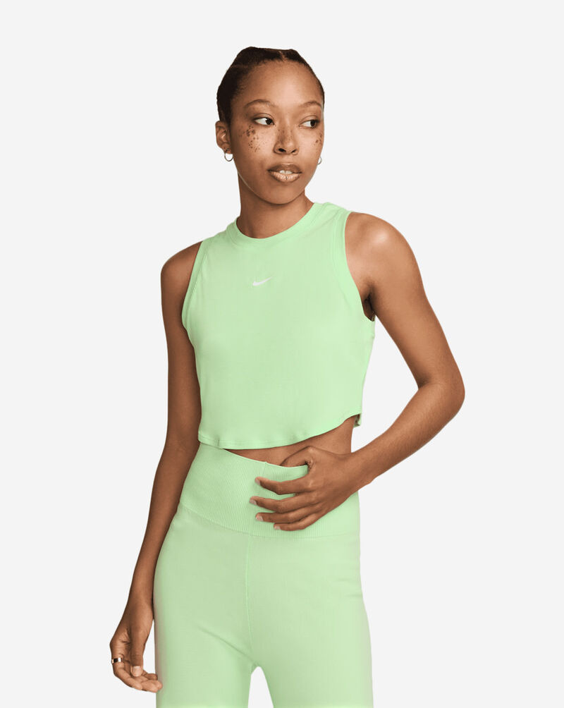 Shop Nike NSW Essential Rib Crop Tank FB8279-376 green | SNIPES USA