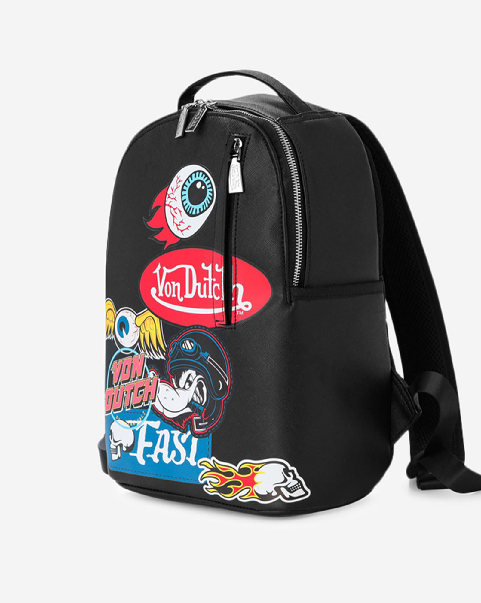 Shop Von Dutch Multi Patch Back Pack VDBP-013 black | SNIPES USA