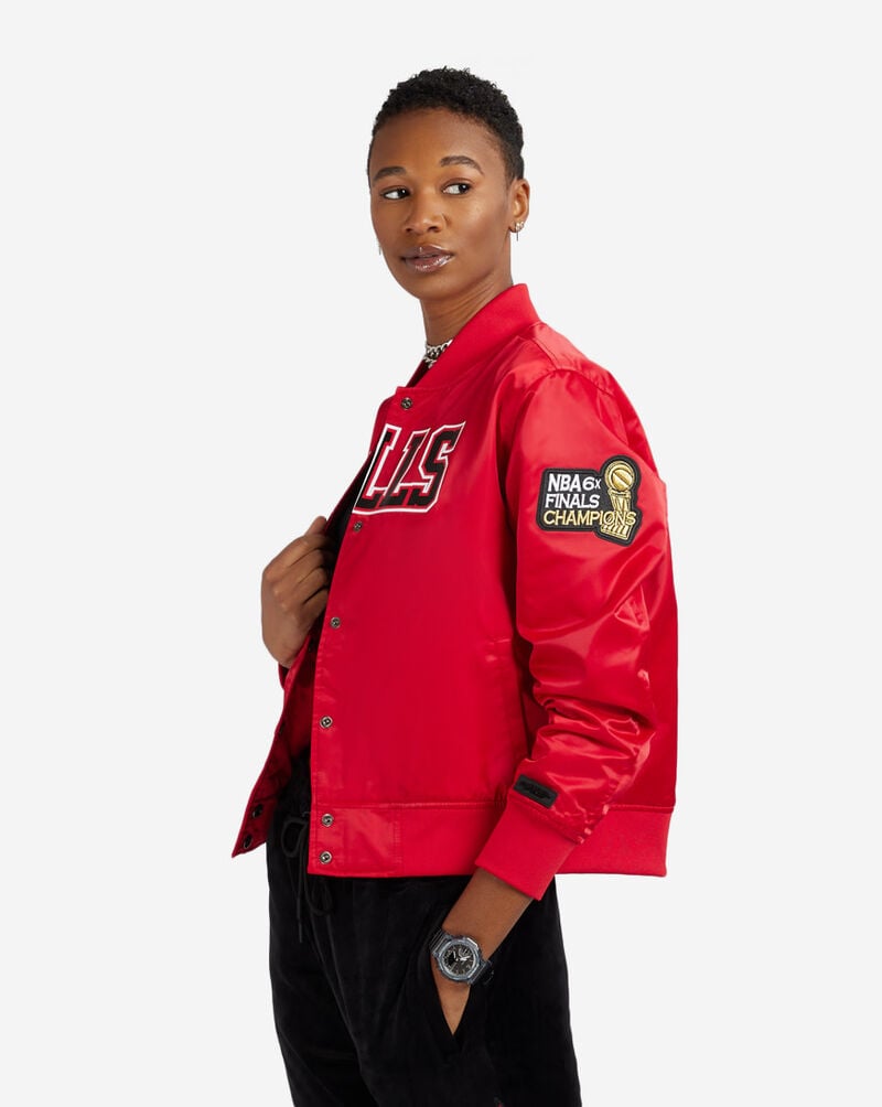 Shop Pro Standard Chicago Bulls Big Logo Satin Jacket BCBU55015-RED red ...