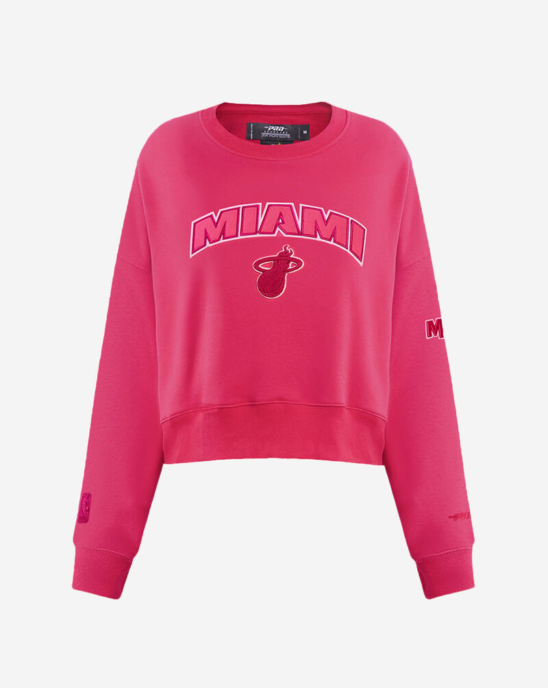 Shop PRO STANDARD Miami Heat Triple Pink Fleece Crew BMHC59197-BPU pink ...