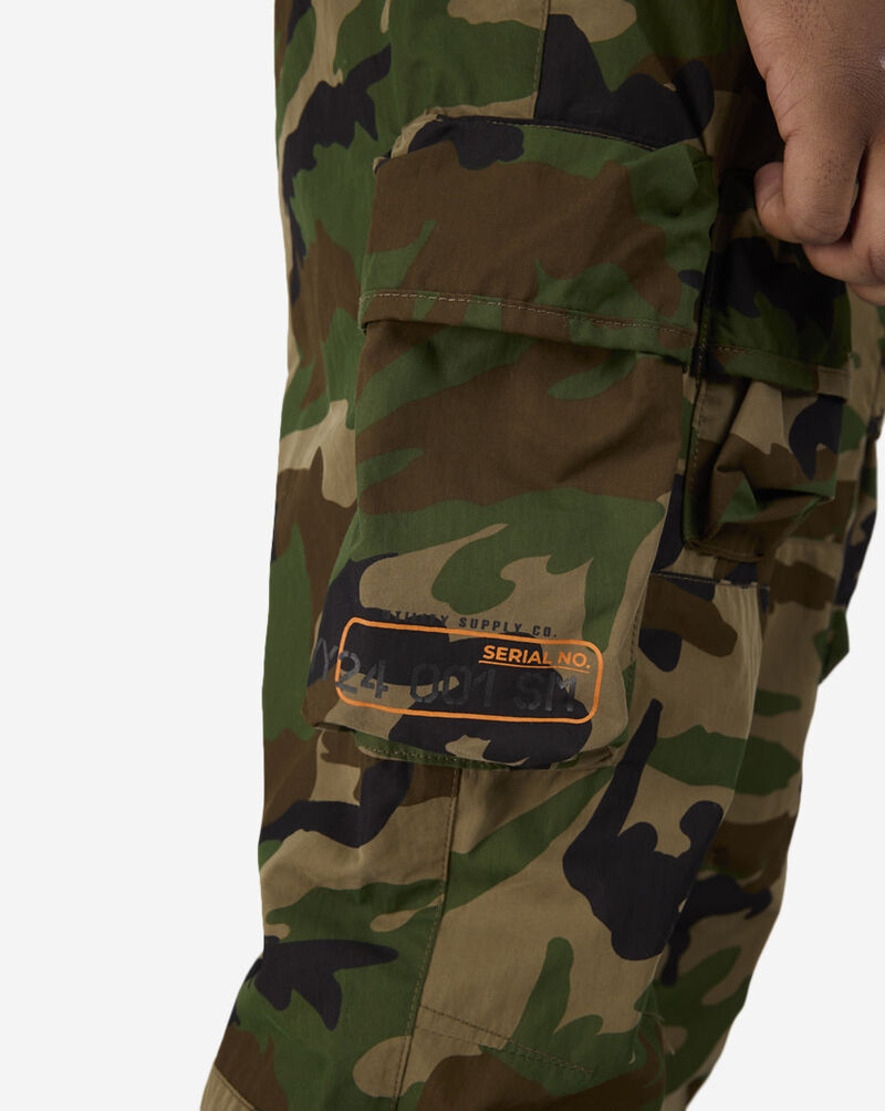 Shop Smoke Rise Brushed Utility Nylon Cargo Pants WP24181SN-CAM multi ...