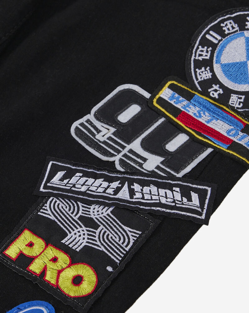 Shop First Row Grade School Racing Denim Pants FRBD2227S-BLK black ...