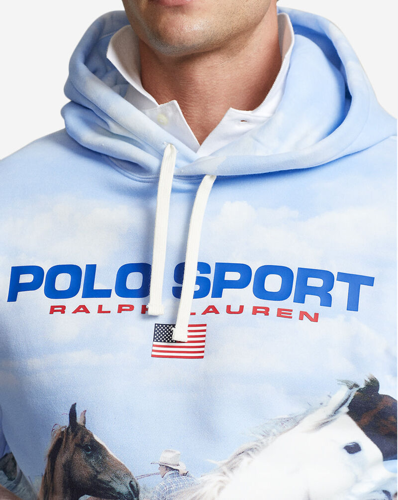 Shop Polo Ralph Lauren Sport Running Horses Pullover Hoodie ...