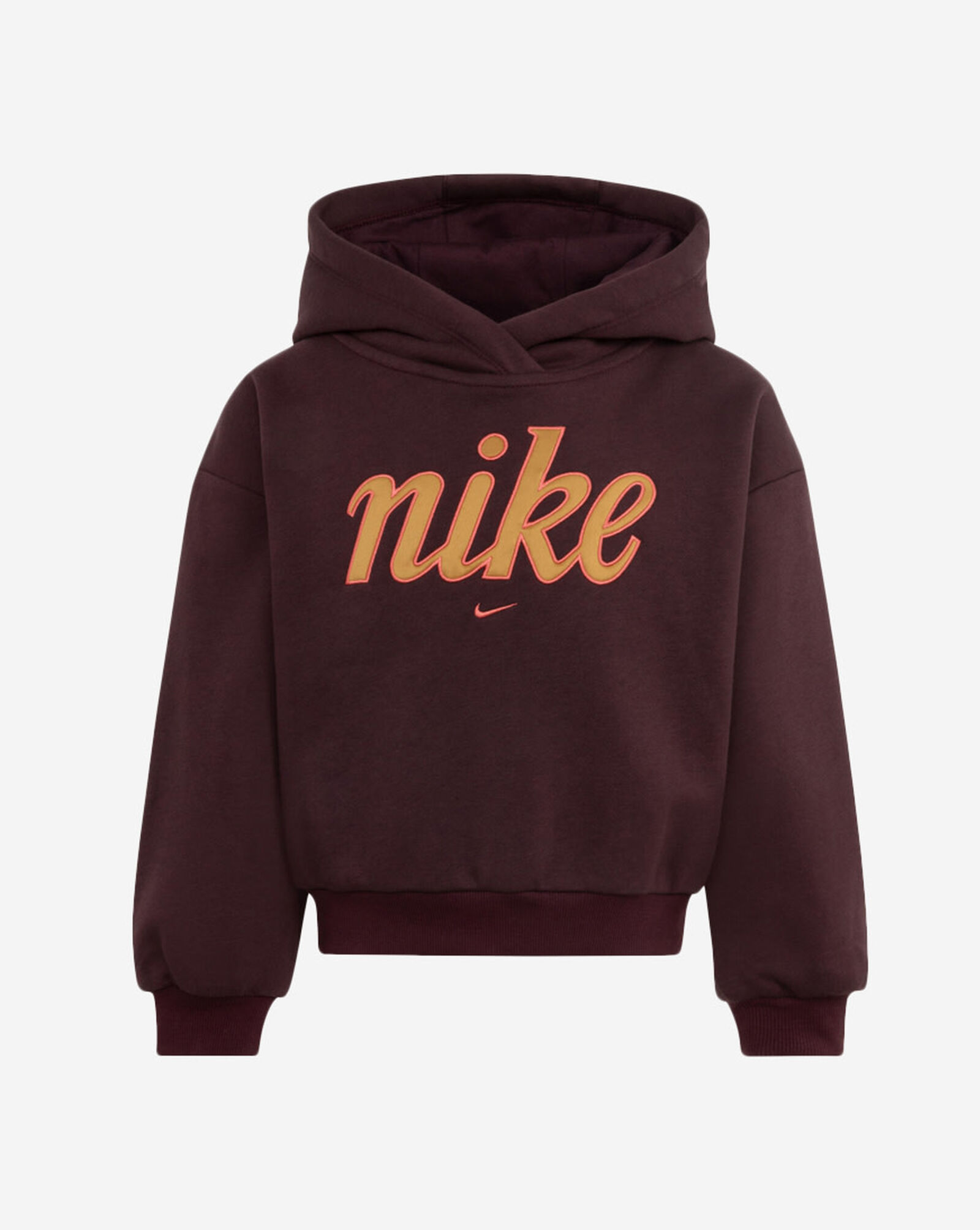 Shop Nike Girls' NSW Club Fleece Boxy Sweatshirt 36M193-R5Y red ...