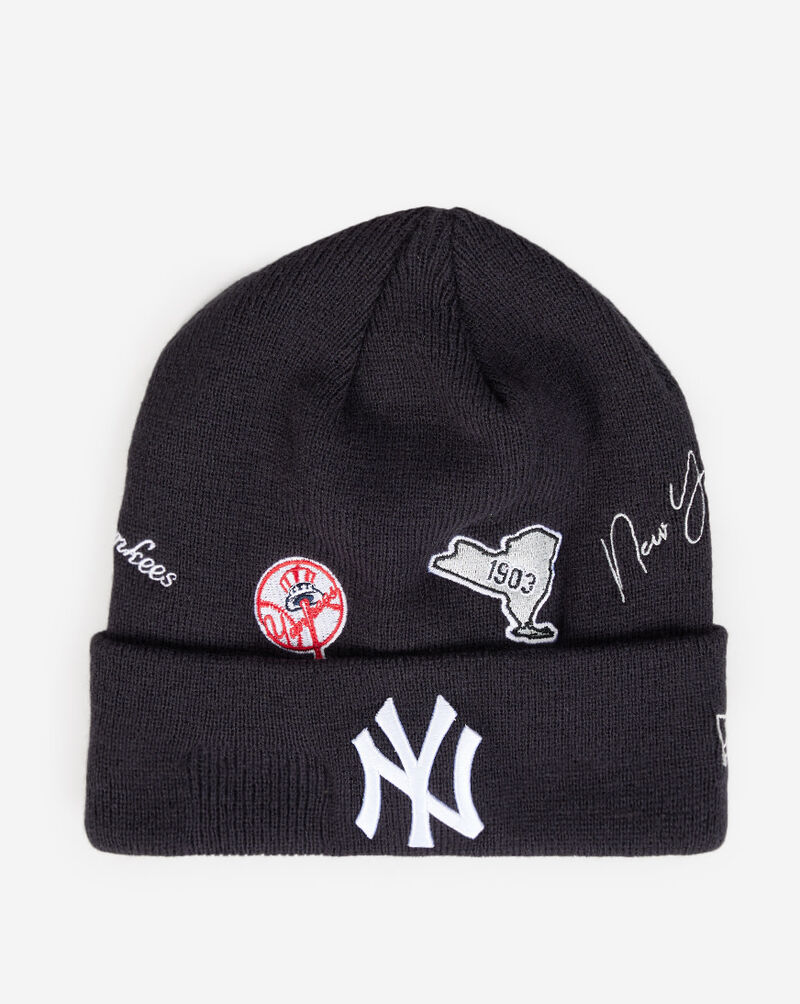 Shop New Era New York Yankees Knit Identity Beanie 60268062 black ...