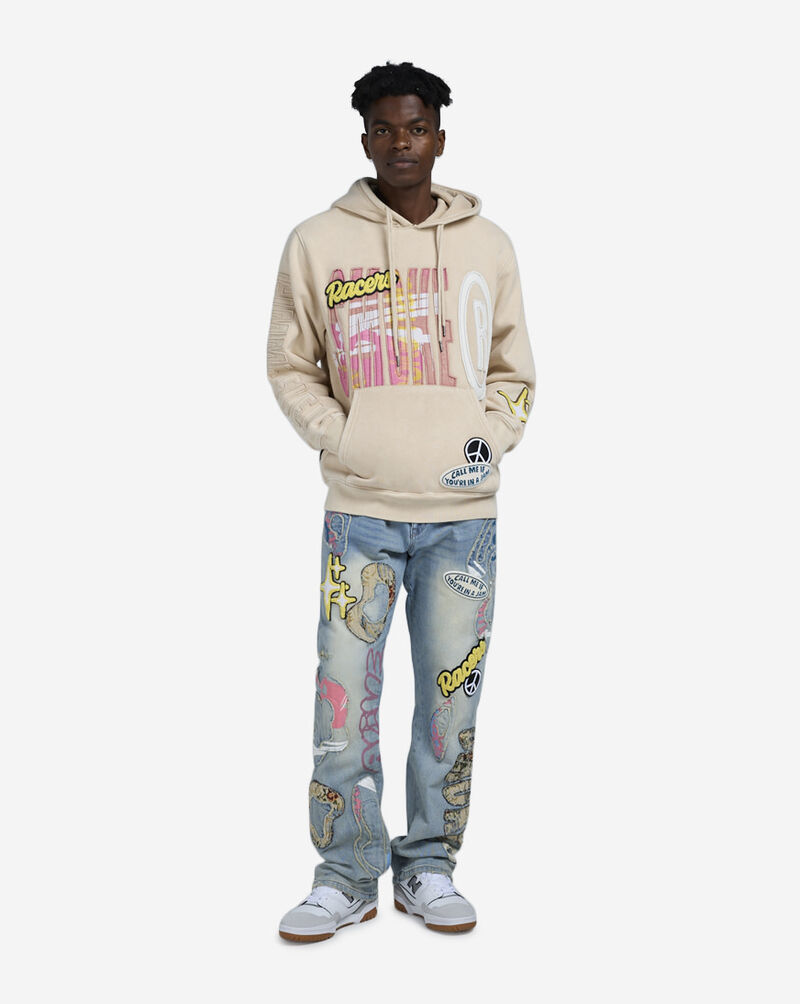 Shop Smoke Rise Rhinestone Dystopia Hoodie FO24559SN-CLY brown | SNIPES USA