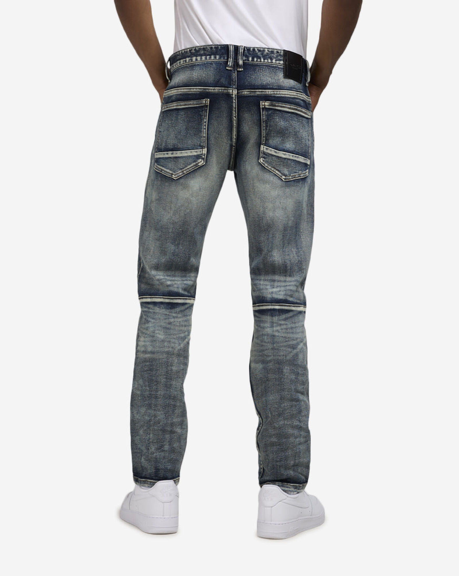 Shop Smoke Rise Distressed 5Pkt Basic Slim Jeans JP25622SNZ-BLU blue ...