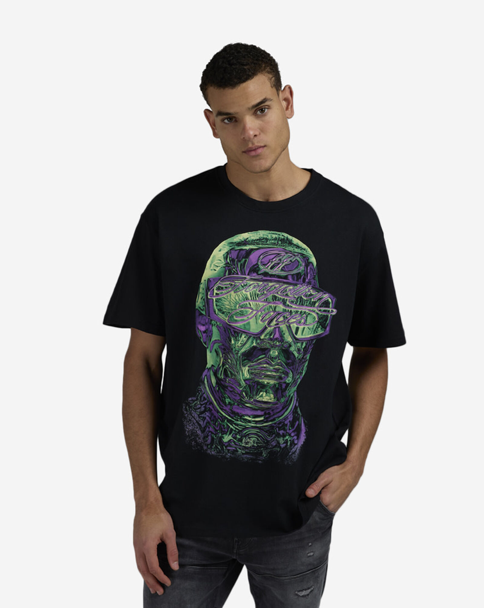 Shop Forgotten Faces Forgotten Tin Man Tee FOFUS151-00007 black ...