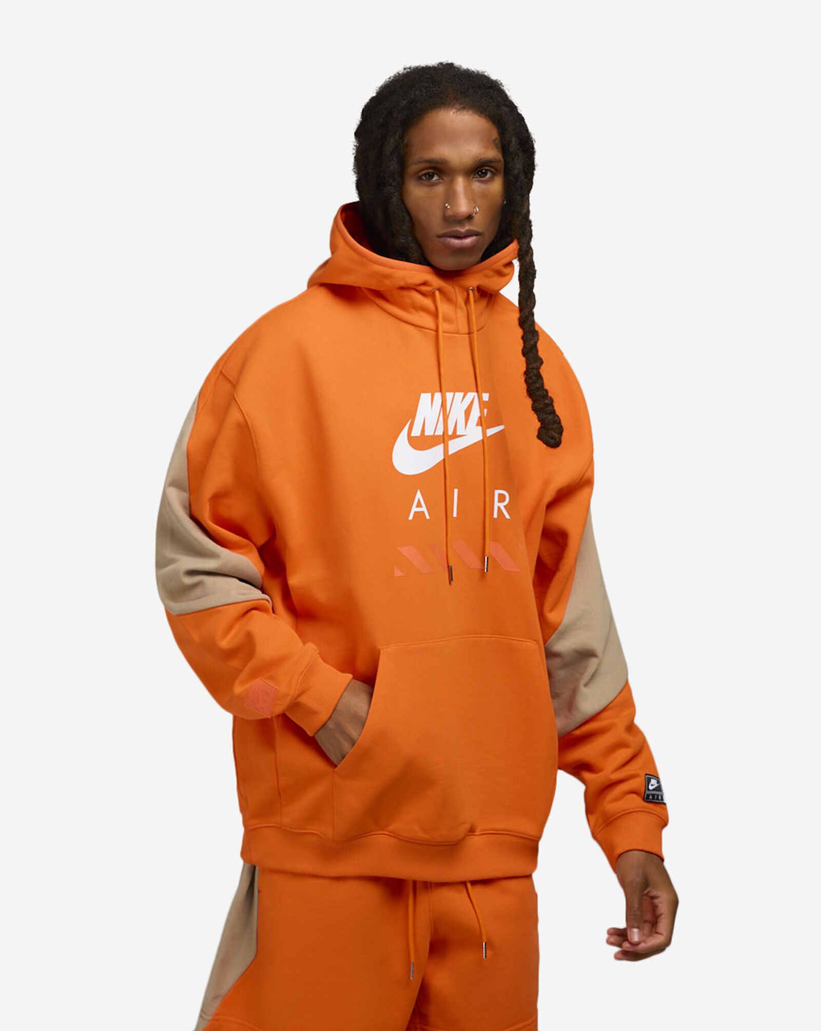 Shop Nike Air Fleece Pullover Hoodie HJ0273-819 orange | SNIPES USA